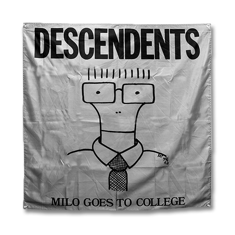 Milo Goes To College Wall Flag (White) – Descendents Store